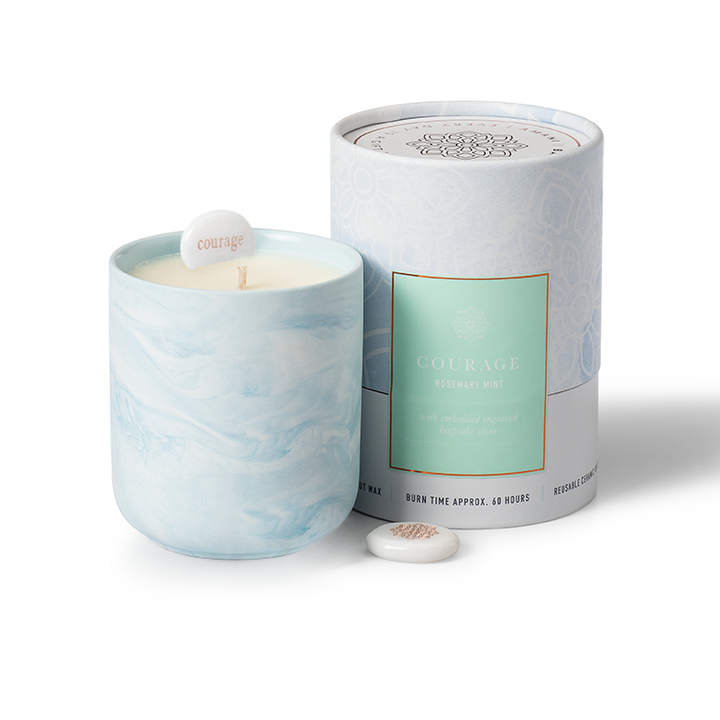 Good Thoughts- Gift Candle with Keepsake Stone – Amani Soaps